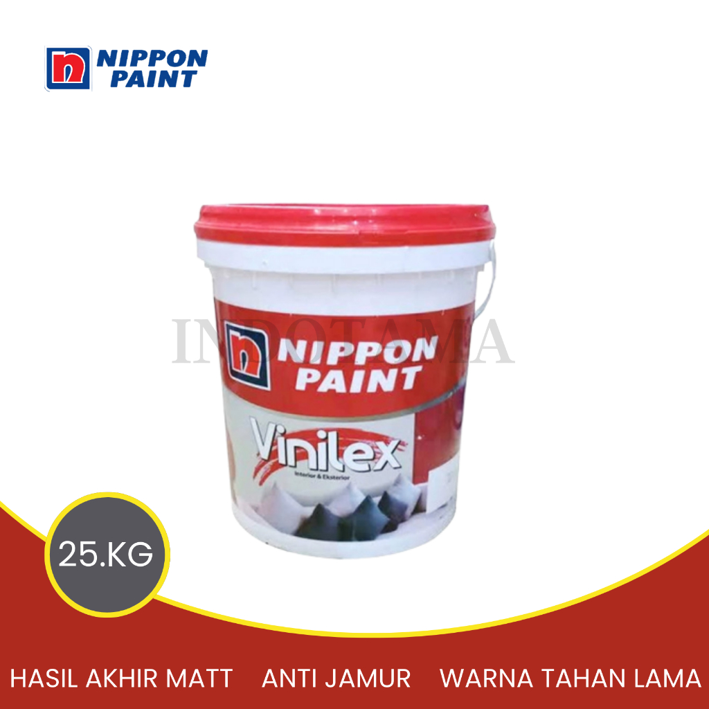 Jual CAT TEMBOK NIPPON PAINT VINILEX 300 SS WHITE KEMASAN 25KG | Shopee Indonesia