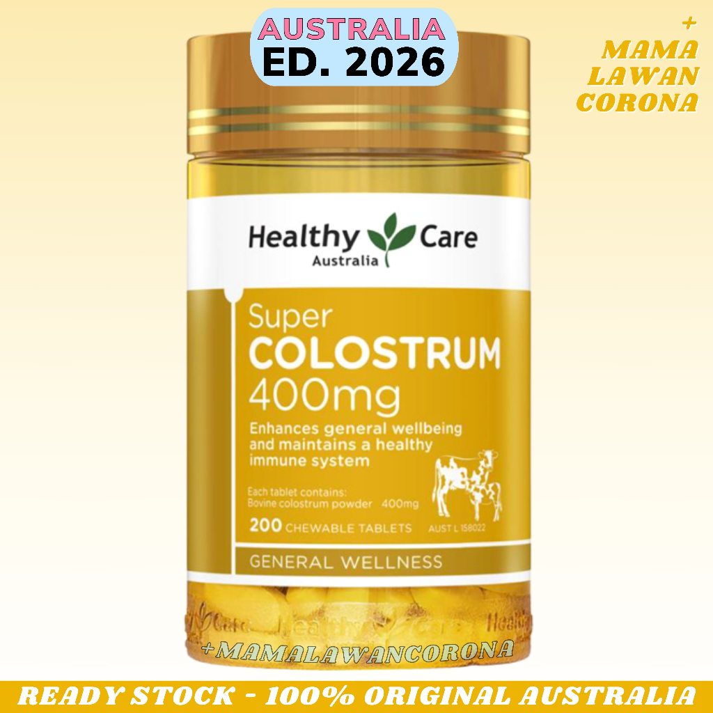 Jual HEALTHY CARE Colostrum 400 400mg 200 Chewable Tablets / Goat's ...