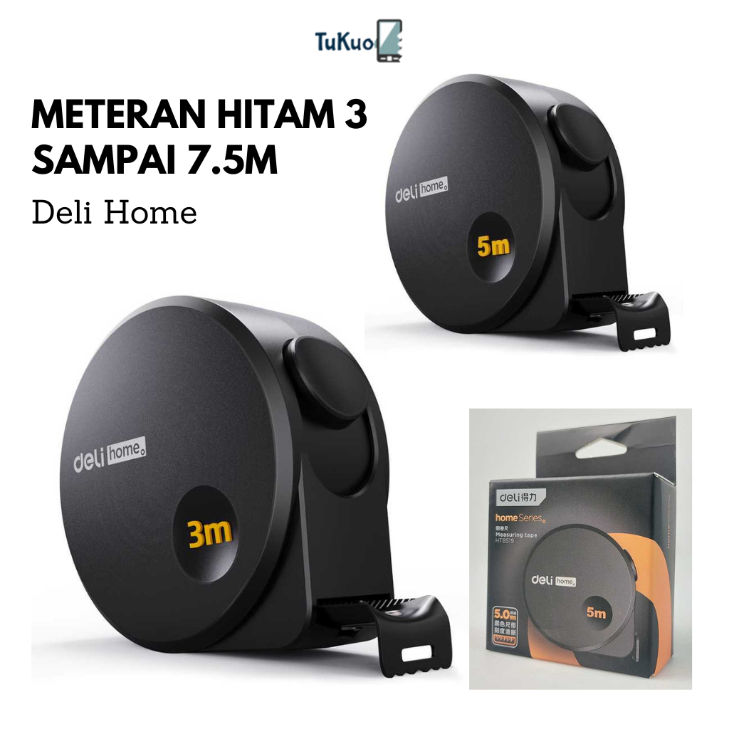 Jual Meteran Roll High Precision Self Lock Tape Measure 16mm 3M - 7.5M Deli Home | Shopee Indonesia