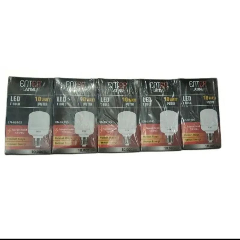 Jual PAKET 10 PCS LAMPU LED 10 WATT ENTER CAHAYA PUTIH | Shopee Indonesia