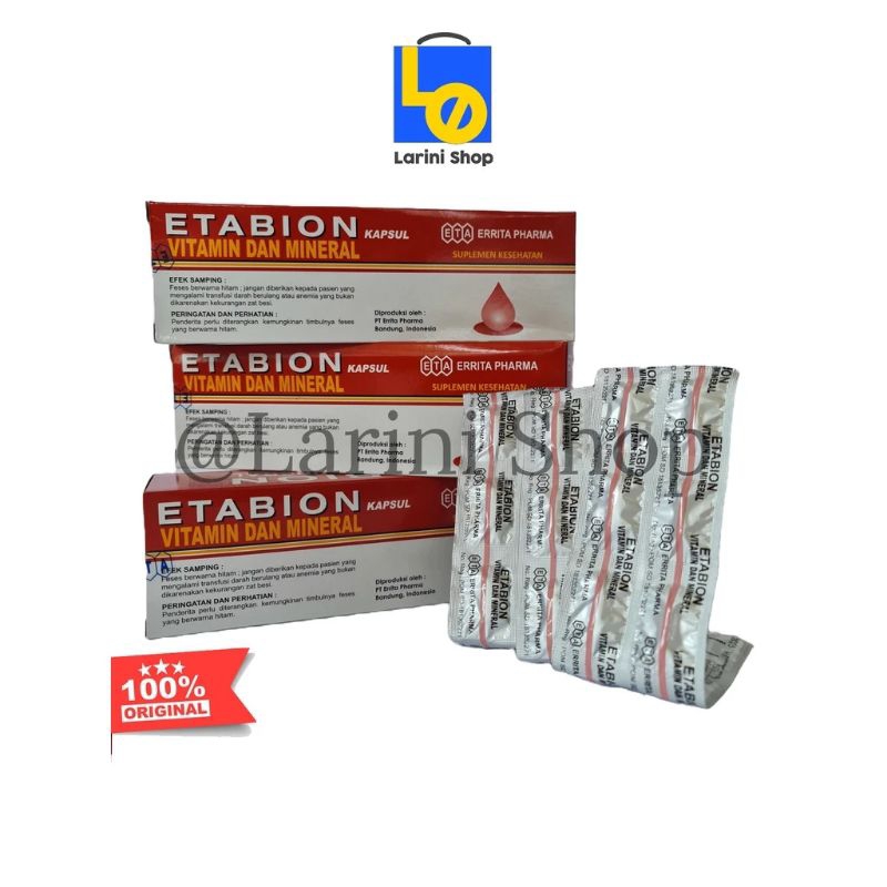 Jual Etabion - 1 Strip isi 10's - Penambah Darah | Shopee Indonesia