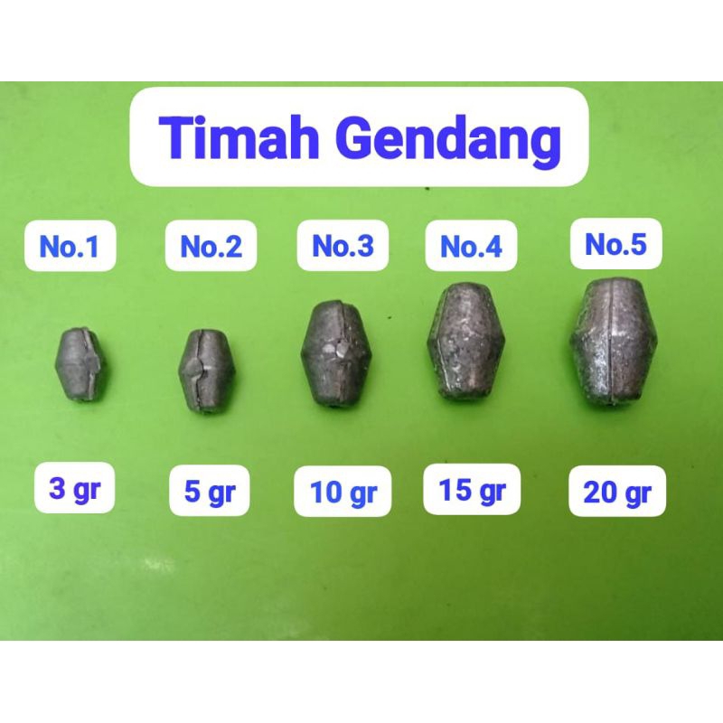Jual Timah Timbel Pemberat Pancing Model Gendang 3g 5g 10g 15g 20g | Shopee Indonesia