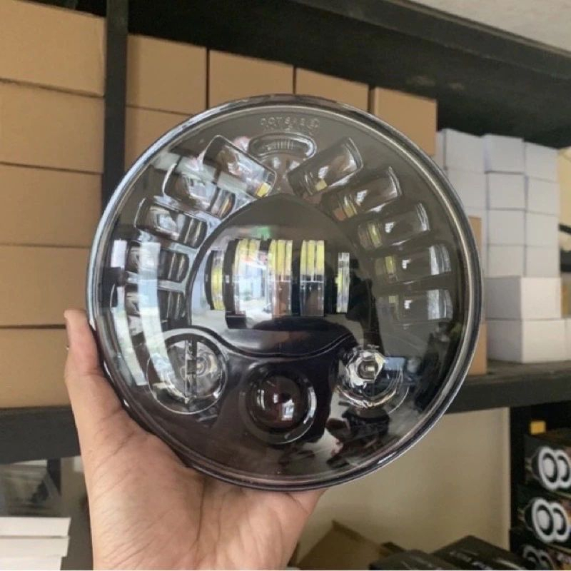 Jual Lampu Depan 16 Led 5 75 Inch dan 19 Led 7 Inch Dus Hitam CB GL ...