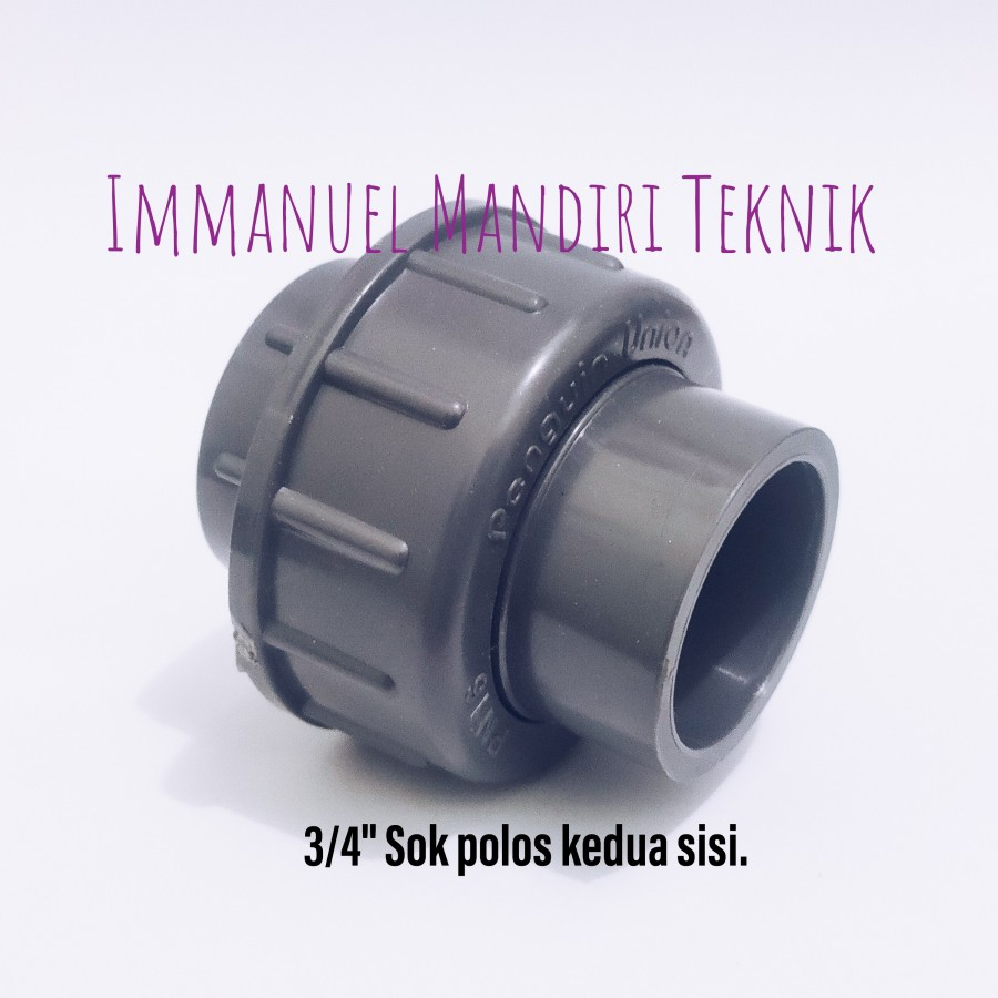Jual Watermur sok polos 3/4 penguin / Union socket 3/4 pvc penguin ...