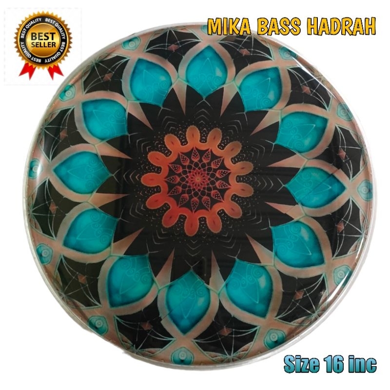 Jual Mika Bass Hadroh 16 inchi/40cm motif elegan biru langit | Shopee ...