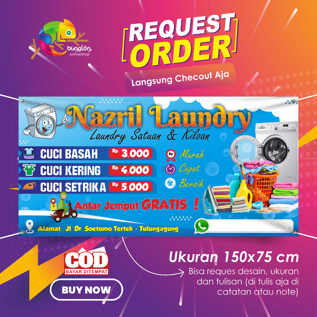 Jual Spanduk Cuci Laundry | Shopee Indonesia