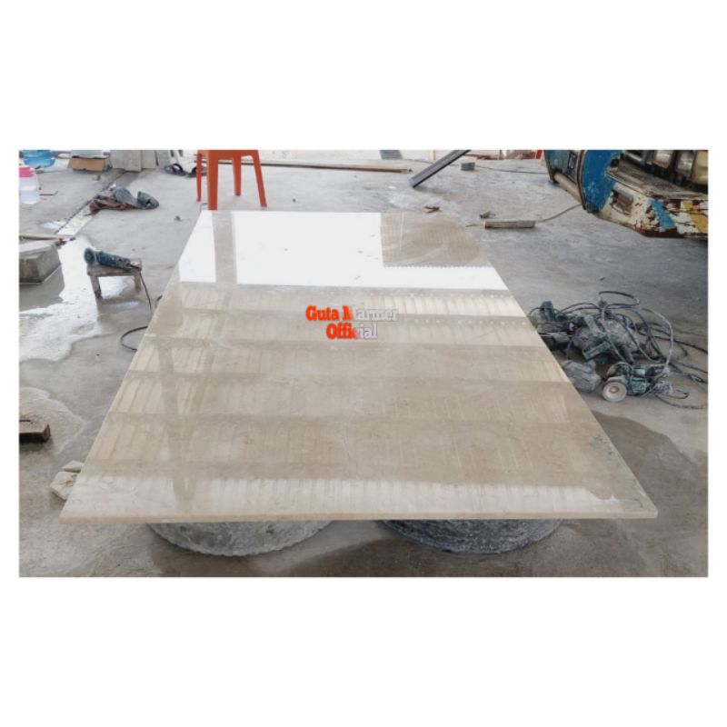 Jual Top Table || Daun Meja Ukuran Besar Batu Marmer Putih Glosy ...