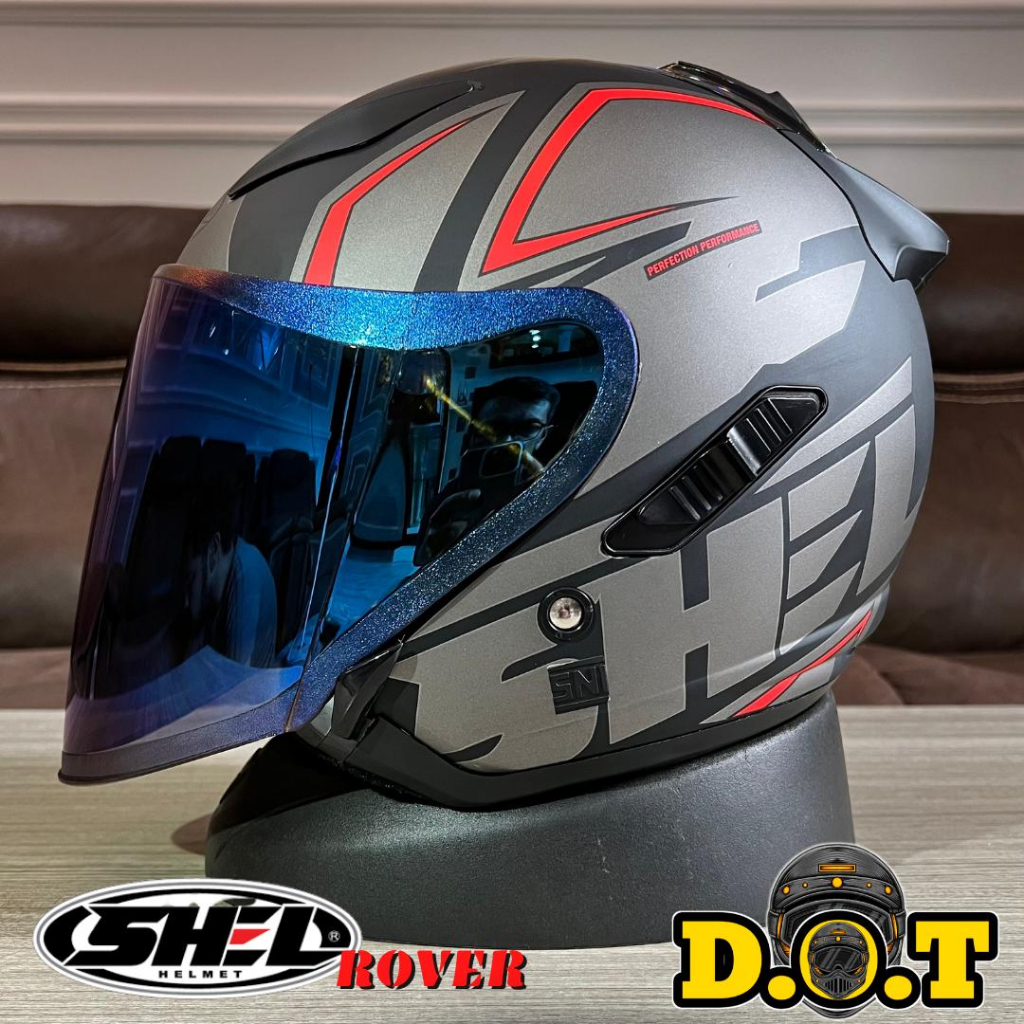 Jual SHELL ROVER HELM HALF FACE DOBEL VISOR PREMIUM MOTIF STANDARD SNI ...