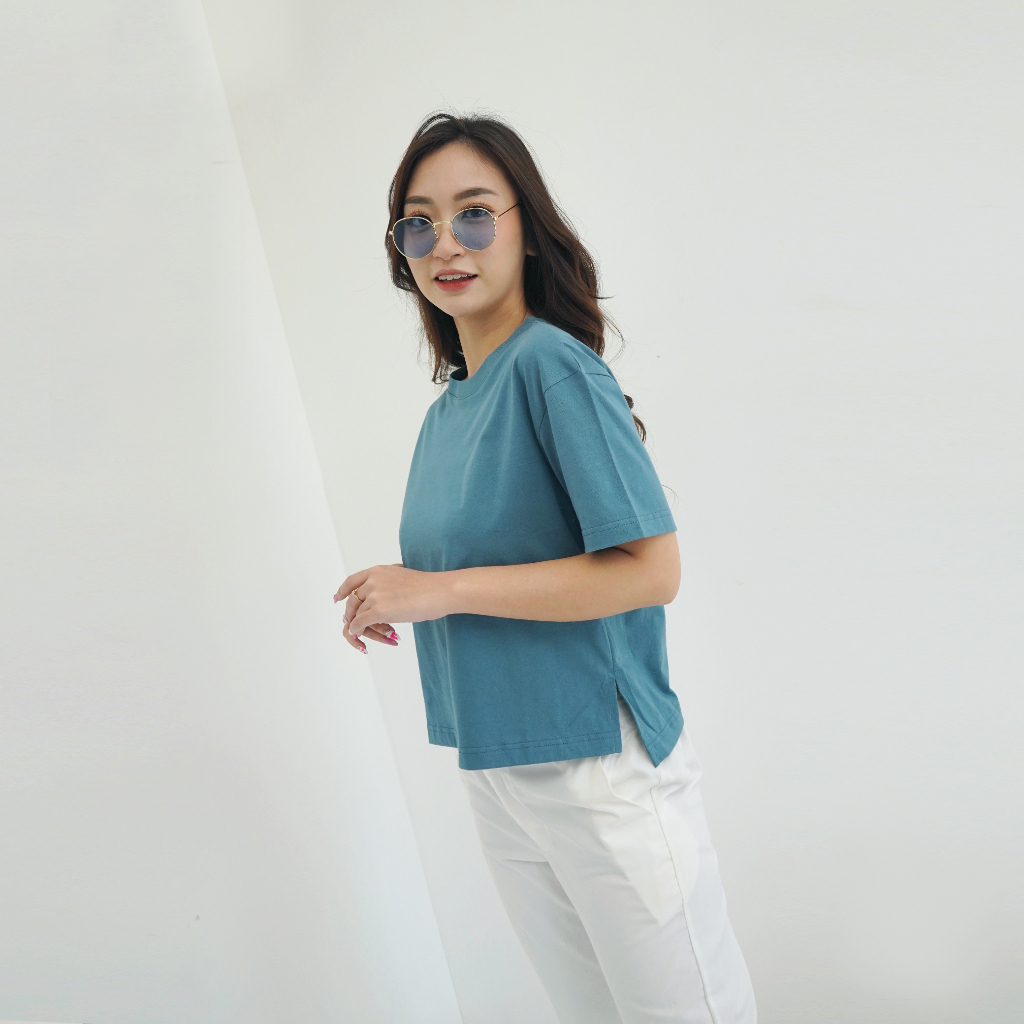 Jual Kaos oversize wanita side slit casual,bahan Single Jersey 24's ...