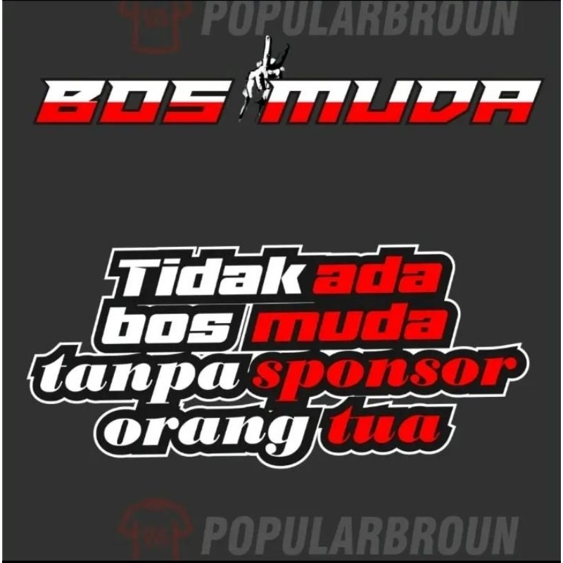 Jual KAOS BOS MUDA PREMIUM 24S | Shopee Indonesia