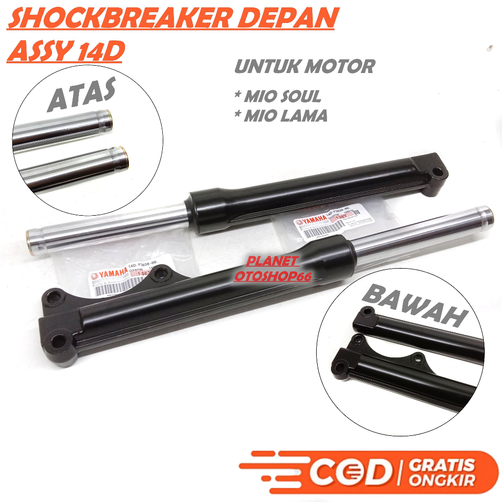 Jual AS SHOCKBREAKER DEPAN + TABUNG ASSY SET 14D / YAMAHA MIO SOUL / MIO LAMA / SHOKBREAKER SET ...