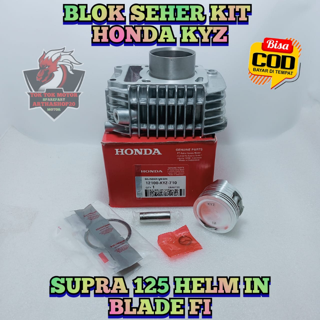 Jual Blok + Seher KYZ Motor Honda Supra X 125 FI New , Supra X 125 Helm ...