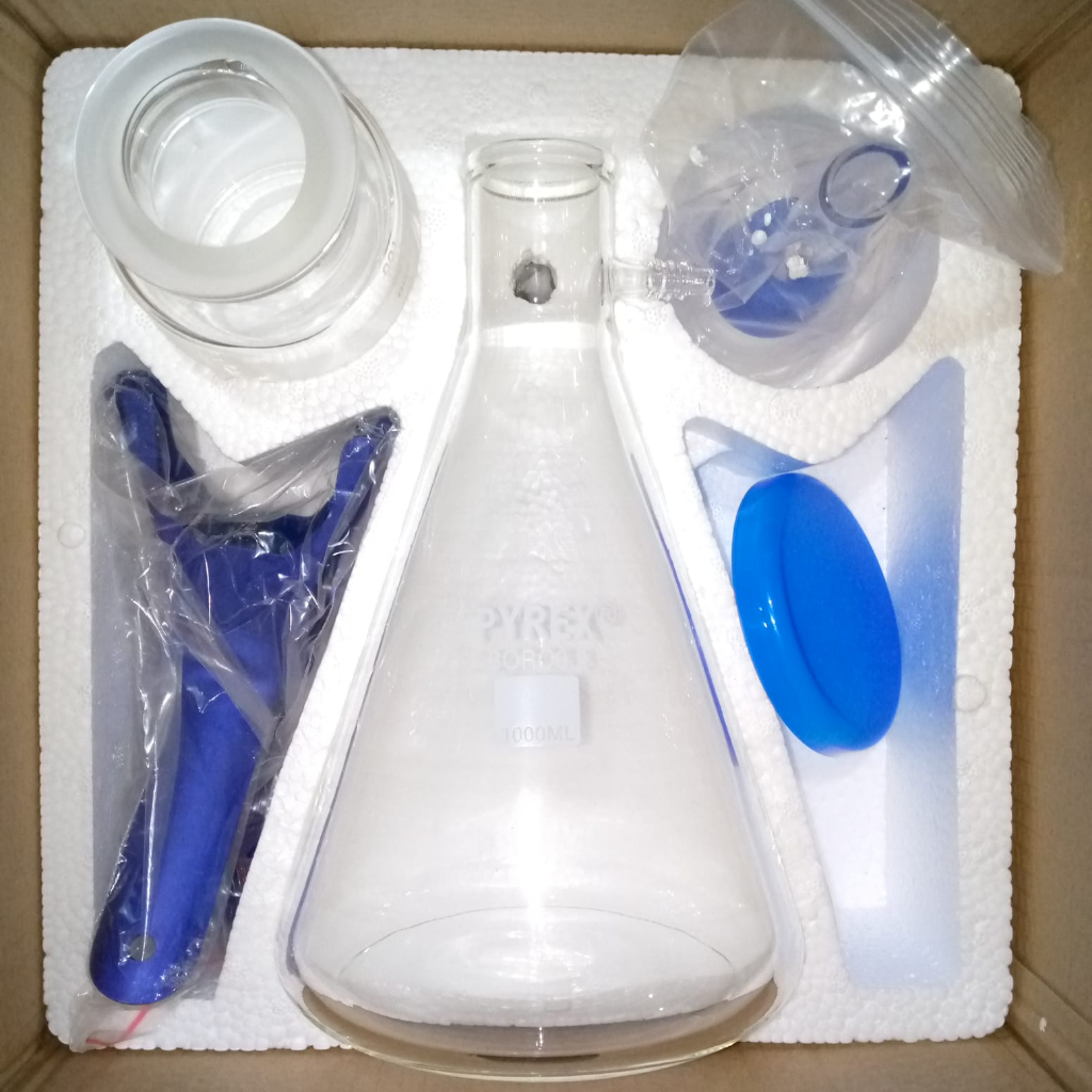 Jual Glass Filter Holder PYREX 1 set - Glass Vacuum filtration funnel ...