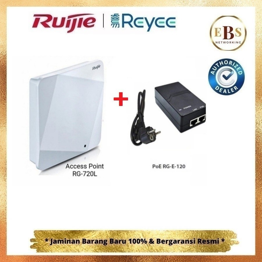 Jual Ruijie RG-AP720-L + RG-E120 Access Point Ceiling Indoor RG-AP720L ...