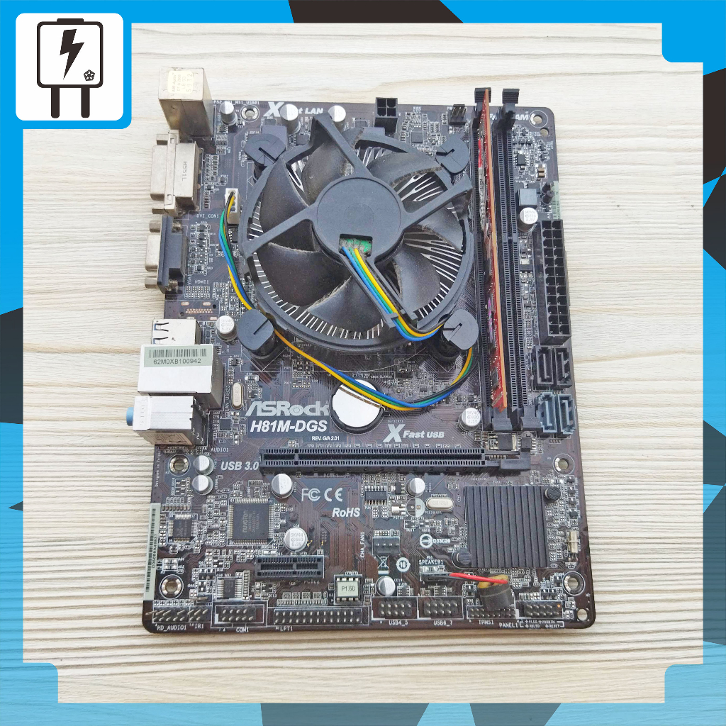 Jual Paket Mainboard Asrock H81 Core i3 4150 RAM 4GB DDR3 Mobo H81M ...
