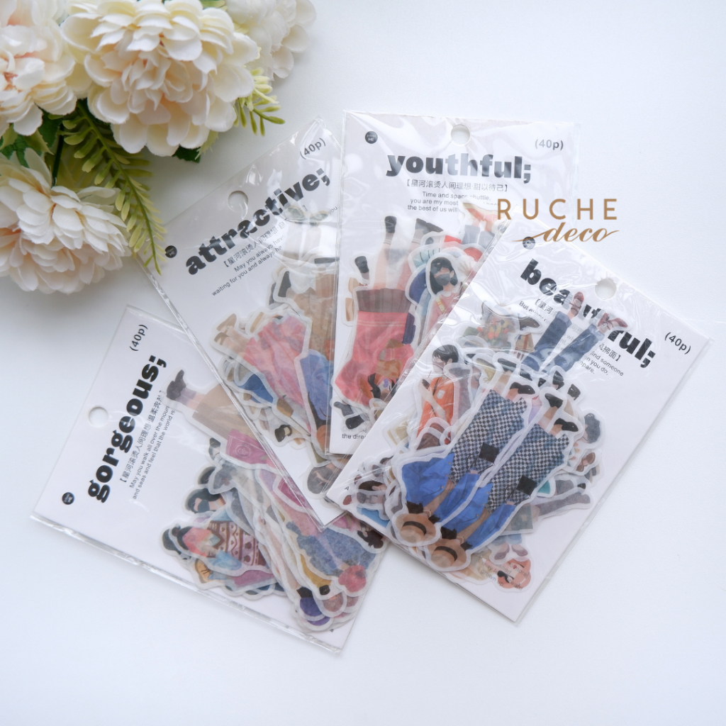 Jual RUCHE DECO - People Sticker Pack 3 / Girl Sticker / OOTD Sticker ...