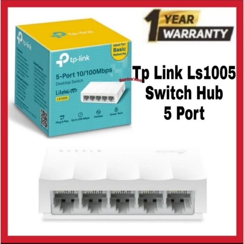 Jual Tp Link Switch Hub 5 Port 10/100mbps Desktop Switch Hub TpLink Ls1005 | Shopee Indonesia