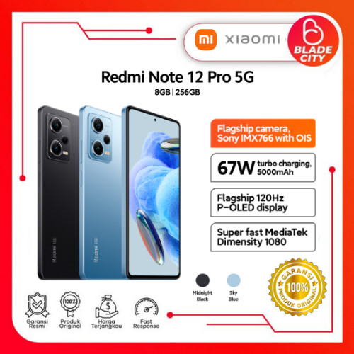Jual Xiaomi Redmi Note 12 Pro 5G (8GB+5GB/256GB) Kamera 50MP NFC ...