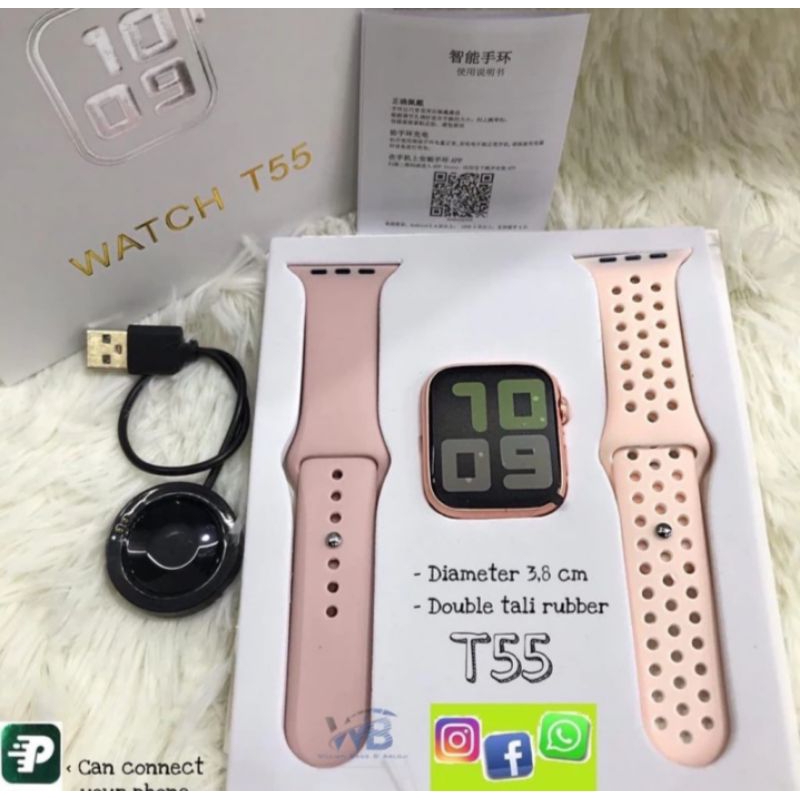 Jual smartwatch t500/t55 bisa telpon dan ganti wallpaper foto sendri ...