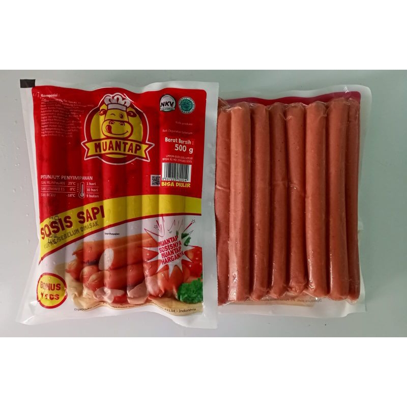 Jual sosis sapi muantap 500gr | Shopee Indonesia