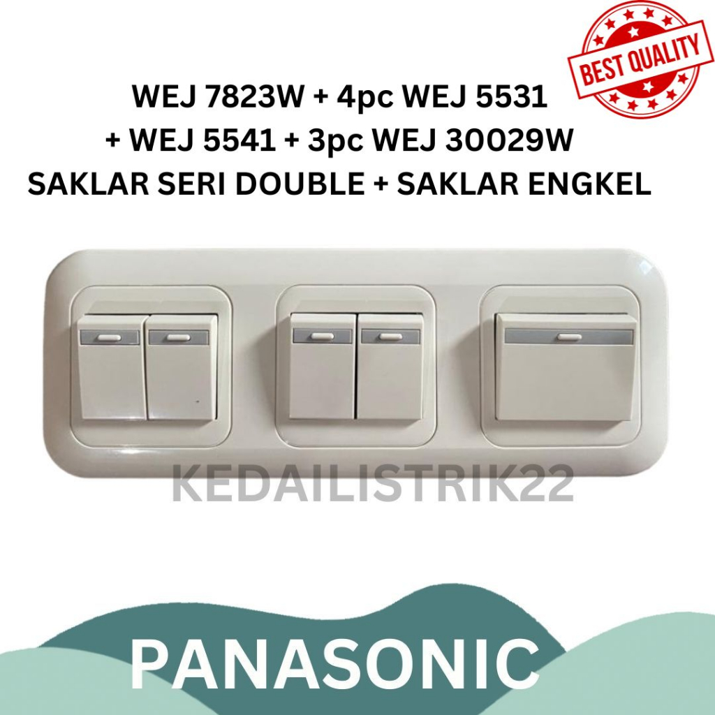 Jual SAKLAR STOP KONTAK WIDE SERIES 3 GANG PANASONIC WEJ WEJP | Shopee ...