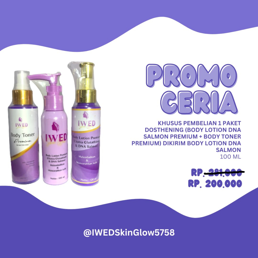 Jual Promo Ceria Pembelian 1 Paket Dosthening ( Body Lotion DNA Salmon ...