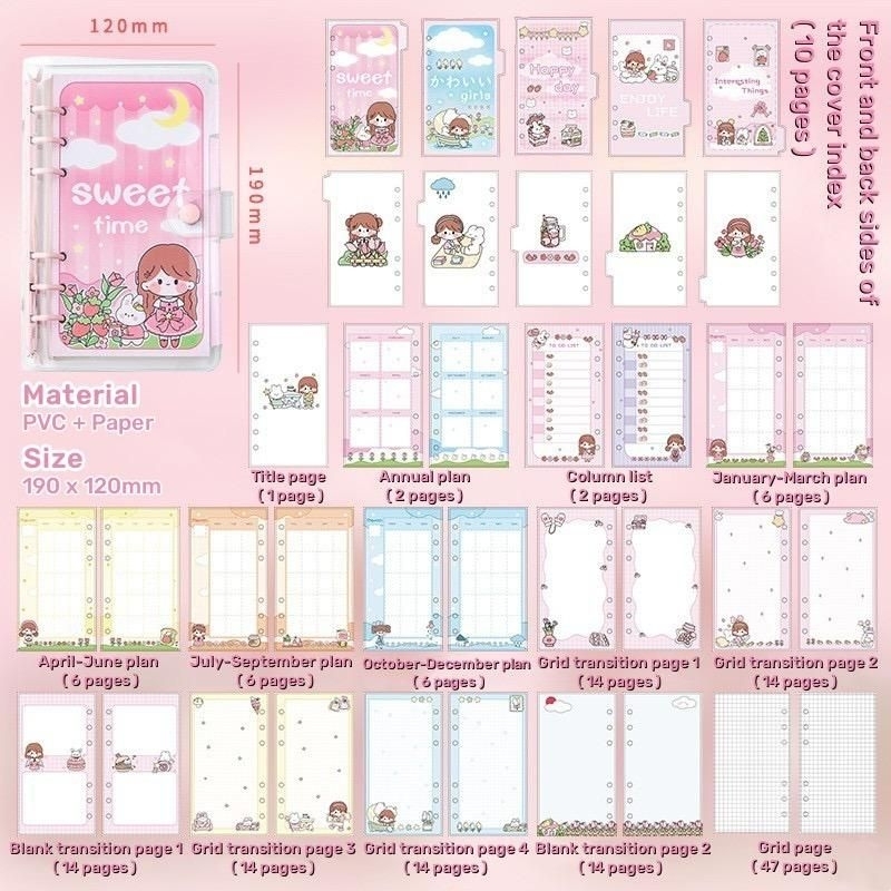 Jual [FUN] Set diary orji binder lengkap a6 80 lembar 100 lembar ...