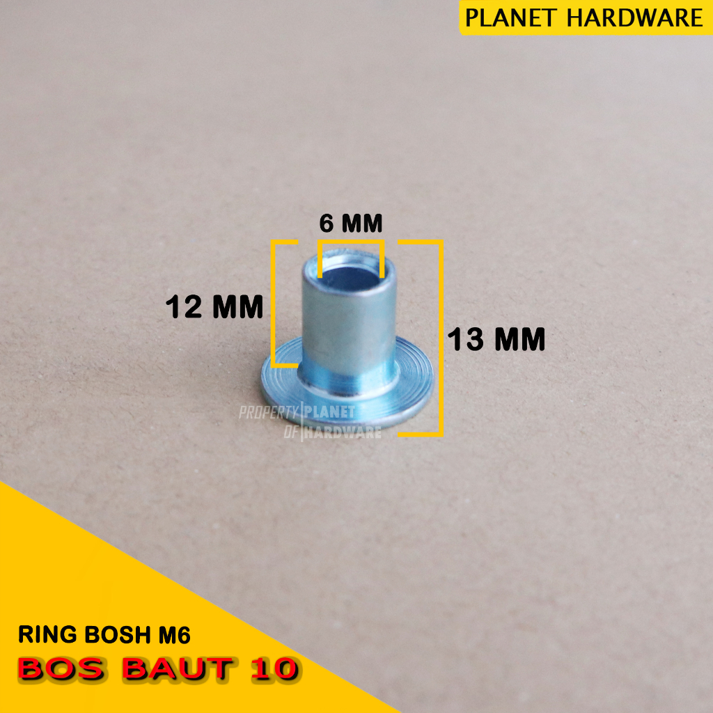 Jual Ring BOSH M6 Panjang Diameter Lubang 6mm Untuk Baut 10mm | Shopee ...