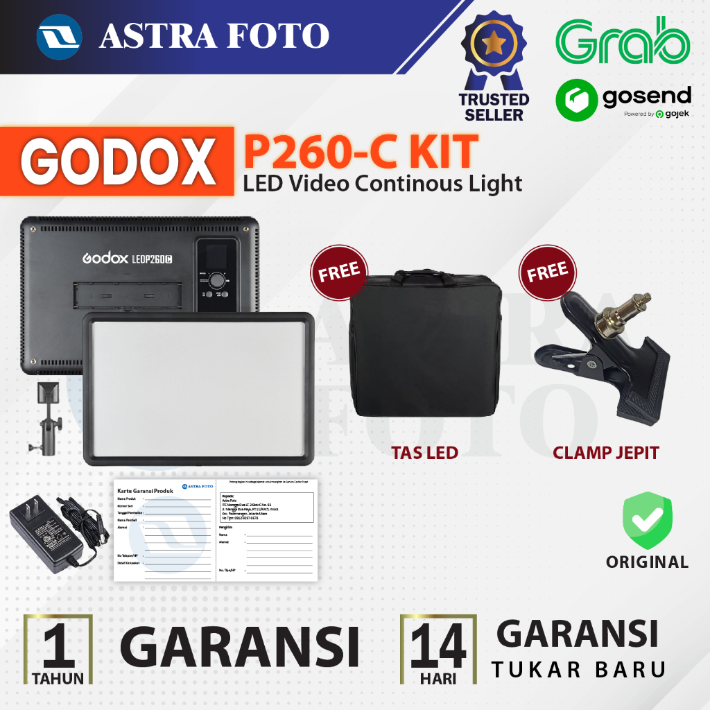 Jual Godox LEDP260C Bi-Color Lampu LED Video Continues Light Panel ...