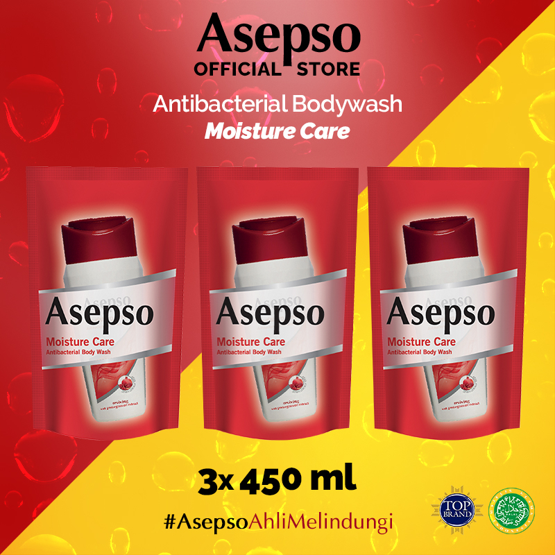 Jual ASEPSO BUNDLING 3 PCS Sabun Cair Body Wash Moisture Care - 450 ml | Shopee Indonesia