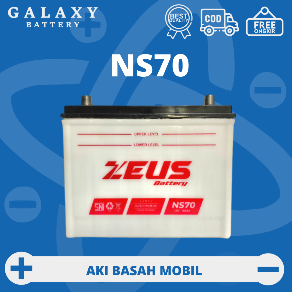 Jual Aki Mobil Kijang Kapsul Hino Truk Ranger NS70 Zeus Battery Super Premium | Shopee Indonesia