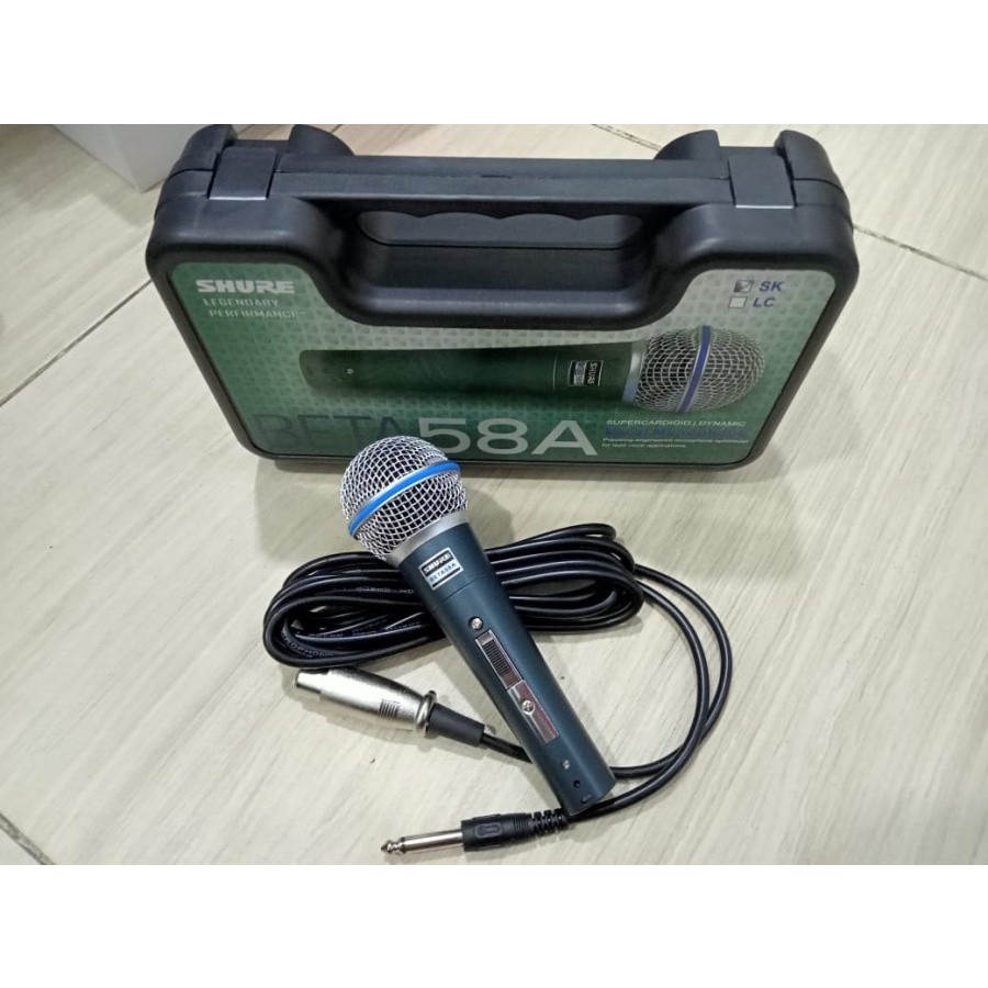 Jual MIC SHURE BETA 58 A MIC KABEL SHURE BETA 58A SOCKET GOLD Switch / Tanpa Switch | Shopee ...