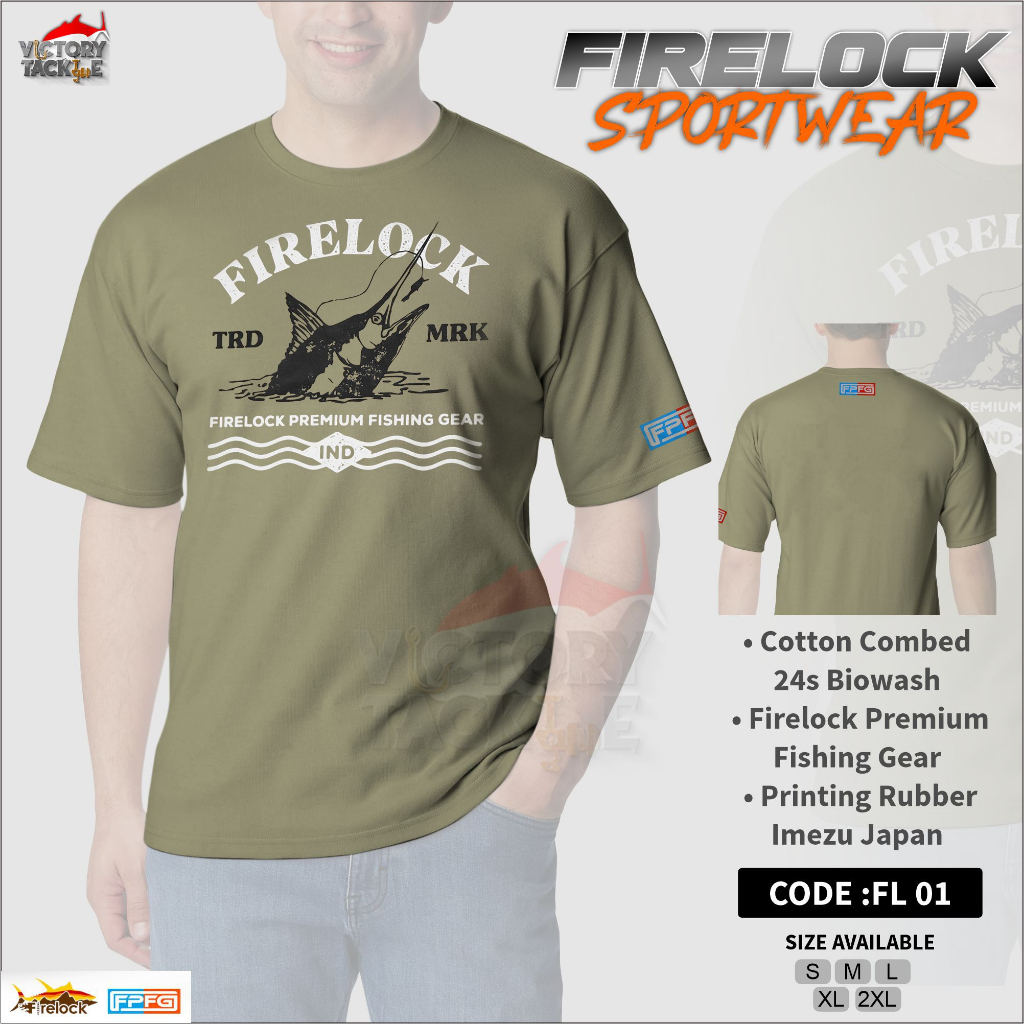 Jual EXTRA BONUS | FIRELOCK FPFG FISHING T-SHIRT FL-01 | Shopee Indonesia