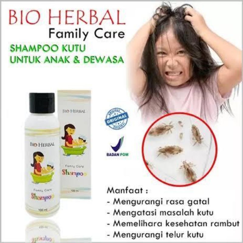 Jual Bio herbal shampoo Anti Kutu Anak dan Dewasa AMPUH membasmi kutu ...
