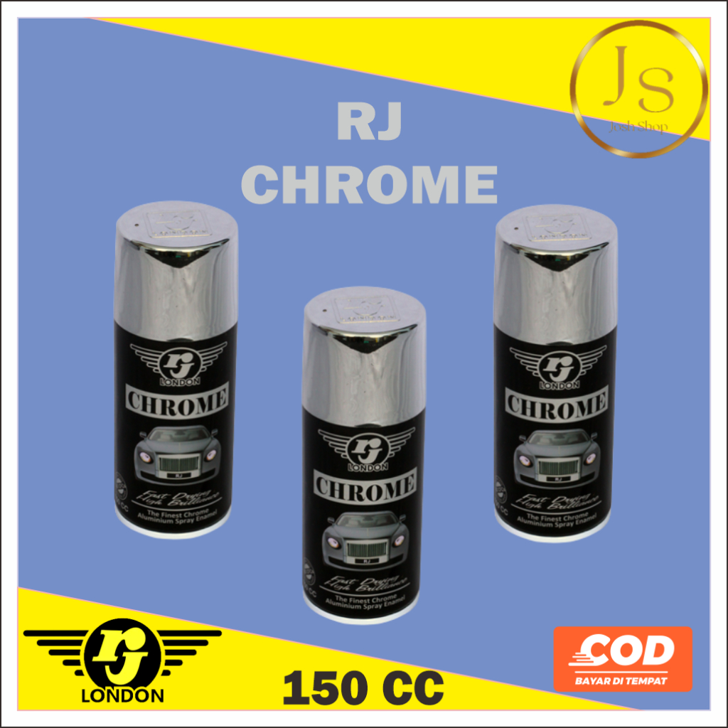 Jual Cat semprot RJ chrome 8oz | Pylox Pilok Pilox RJ London Chrome ...