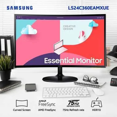 Jual Monitor Samsung LS24C360 24" 75Hz FHD Curved Monitor ...