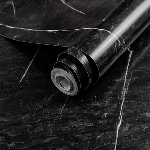 Jual Wallpaper Sticker Dinding Marmer Hitam Premium Pvc Dekorasi Rumah ...