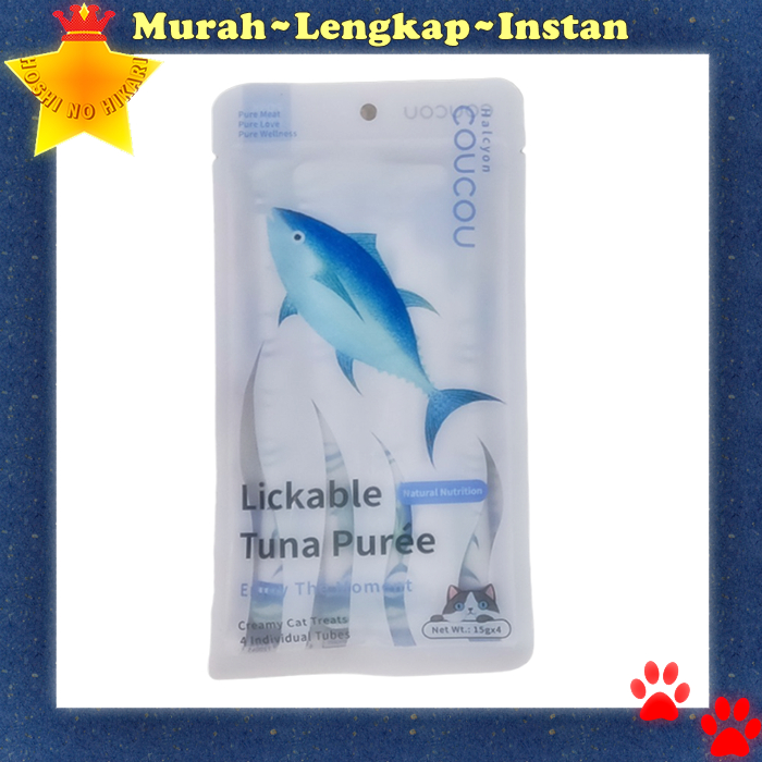 Jual COUCOU CREAMY Cat Treats Snack Kucing Lickable Tuna Salmon Chicken ...