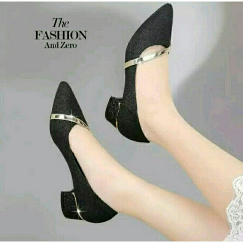 Jual SEPATU KANTOR KERJA WANITA PANTOFEL VICTORIA HITAM SILANG MAS HAK ...