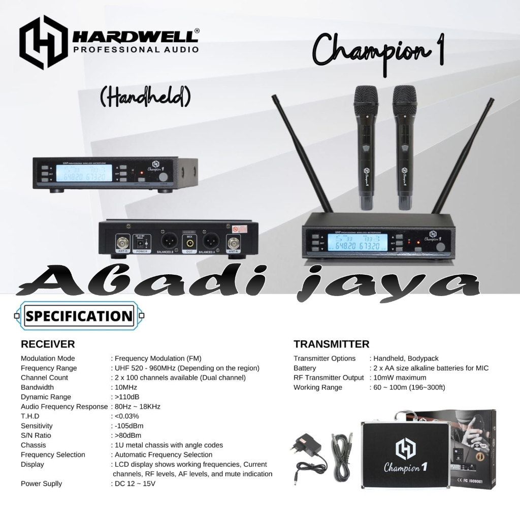 Jual mic wireless hardwell champion 1 ANTI FEEDBACK original | Shopee ...