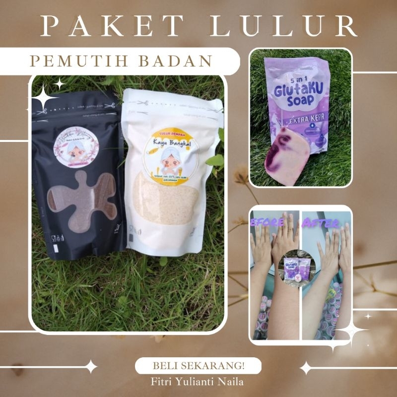 Jual Paket Lulur Pemutihan Badan Bedda Lotong kering 100 gram+kayu ...