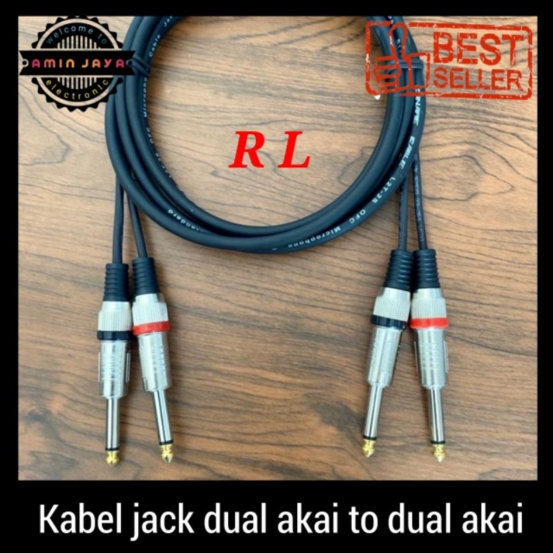 Jual Kabel dual jack akai to dual jack akai | Shopee Indonesia