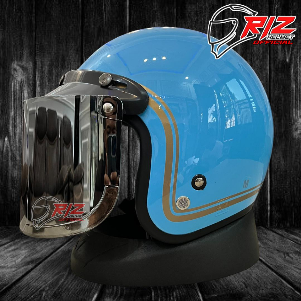 Jual DAG LINE 2 HELM RETRO LIST LINE ORIGINAL STANDART SNI Motorcycle ...