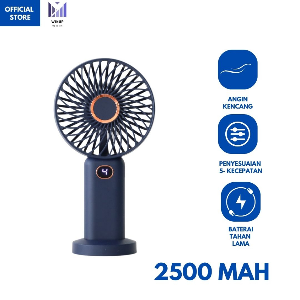 Jual WELLUP Kipas Angin Mini Portable USB 2500 mAh Kipas Lipat F1 ...
