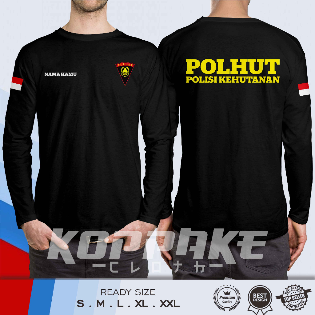 Jual Kaos POLHUT Polisi Kehutanan Logo Gratis Nama Lengan Panjang Baju ...
