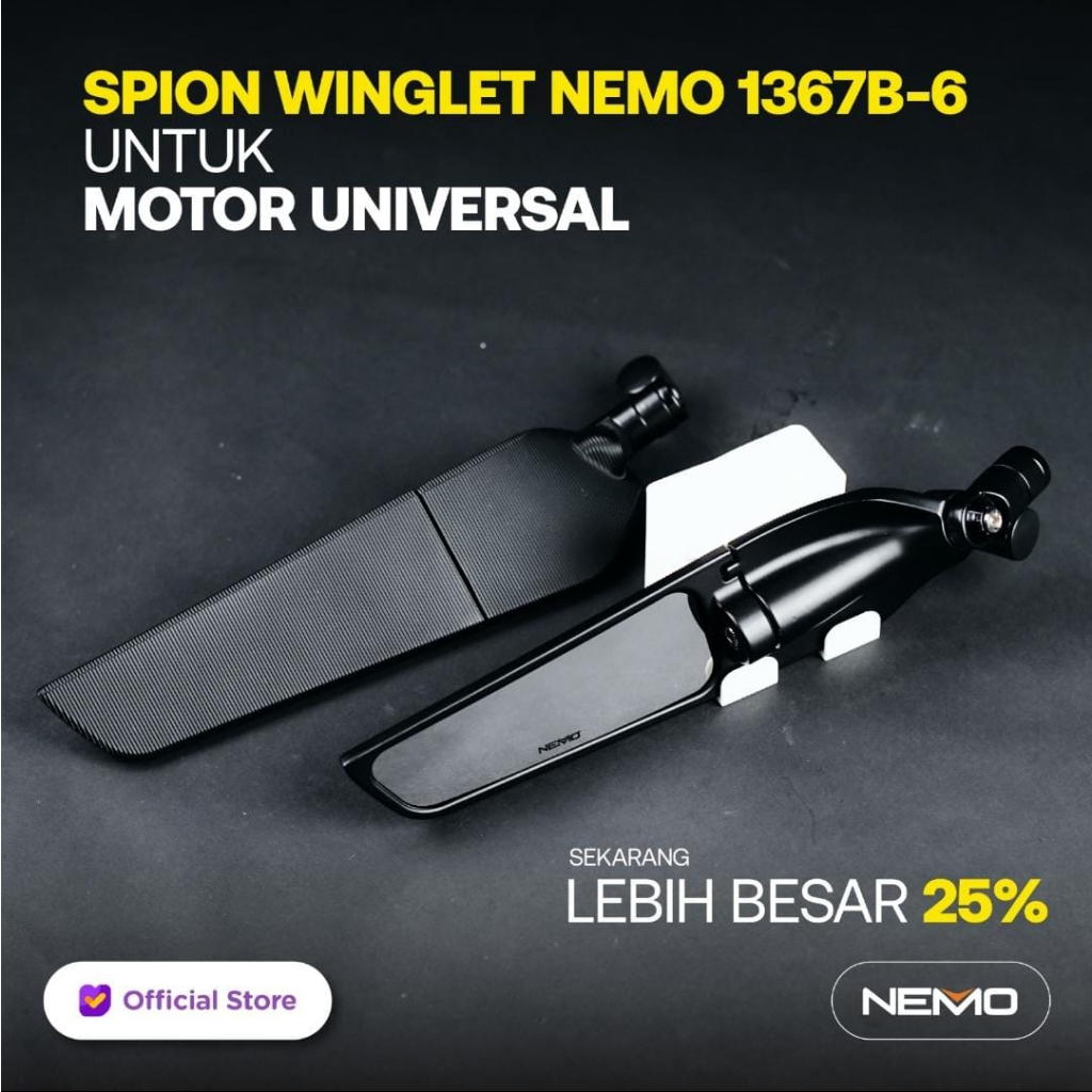Jual NEMO Spion Winglet (1367B-6 BIG) Model Rizoma Universal Kaca ...