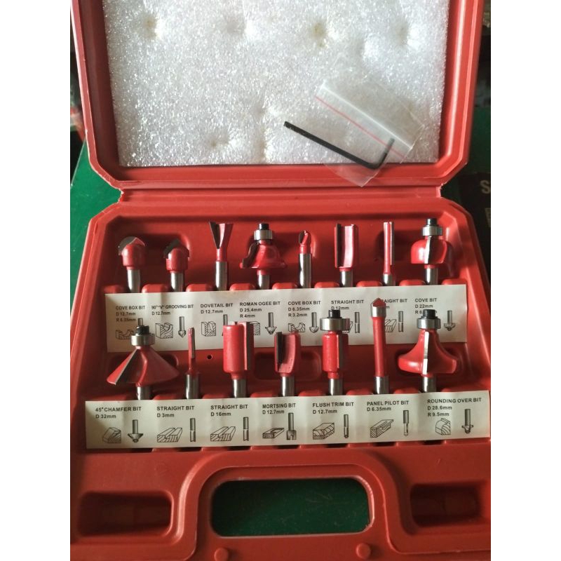 Jual Mata profil set 15 pcs Dekwe /Mata router set Dekwe | Shopee Indonesia