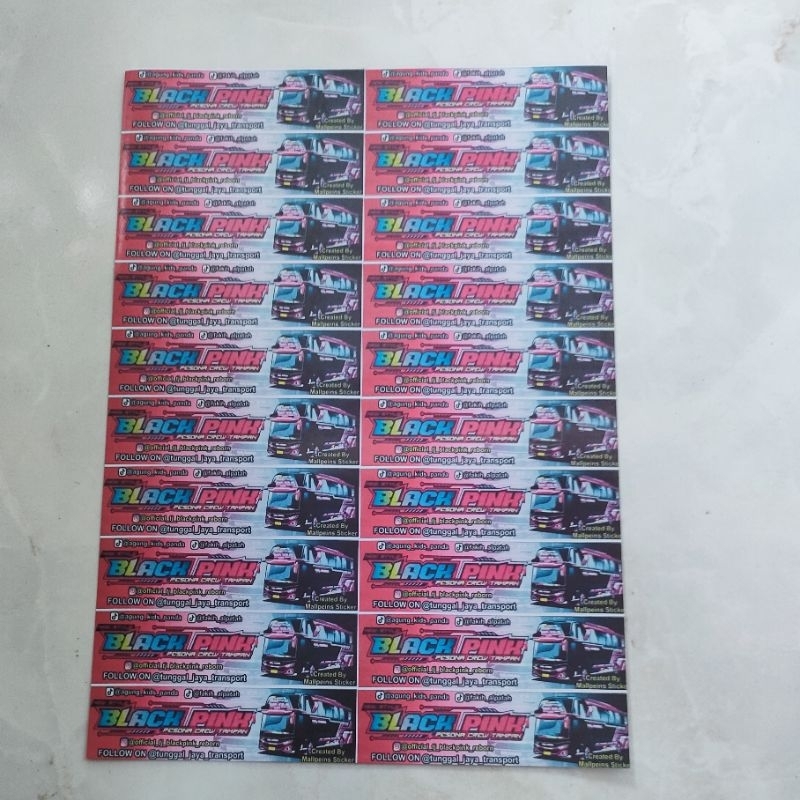 Jual stiker bus panjang sticker buss telolet isi 20 stiker | Shopee ...