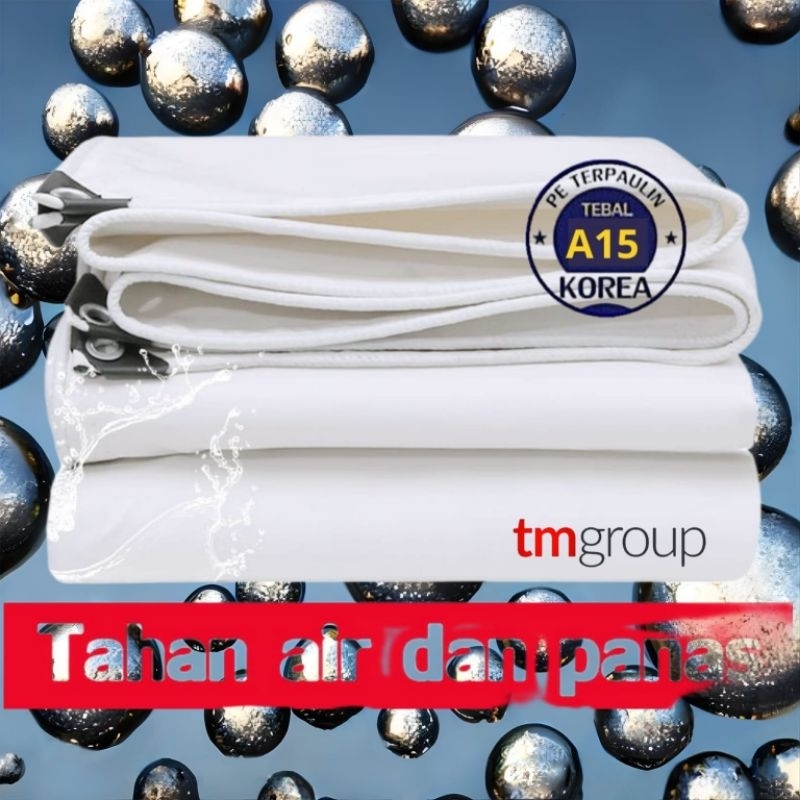Jual Terpal korea A15 A20 Putih diamons custom meteran tebal terop ...