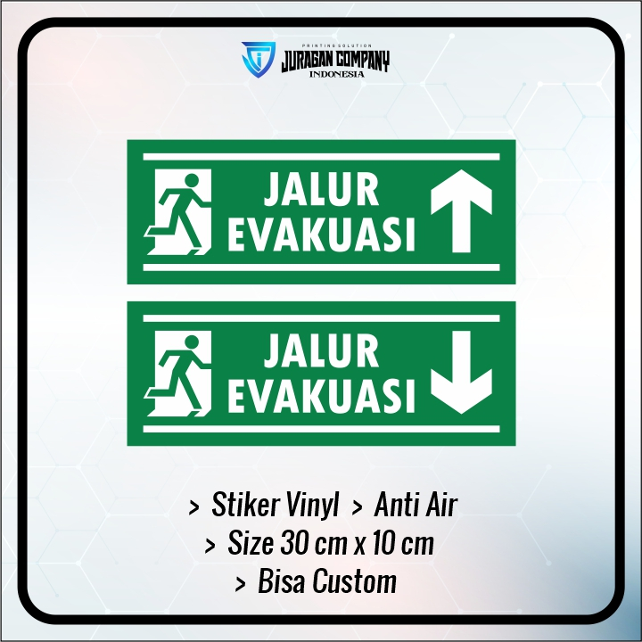 Jual Stiker Evakuasi / Stiker Evakuasi / Sticker Evakuasi / Sticker Jalur Evakuasi / Sign ...